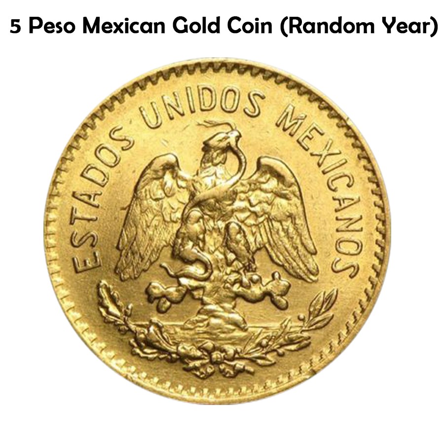 5 Peso Mexican Gold Coin Random Year EBay